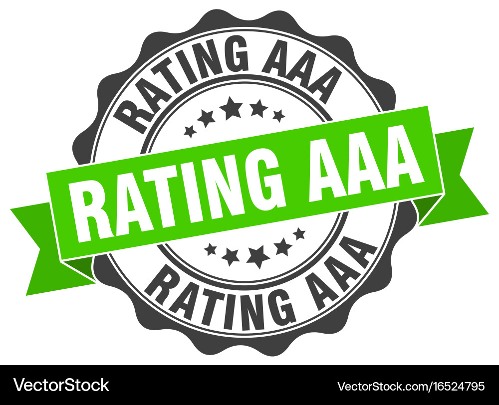 Rating aaa stamp sign seal Royalty Free Vector Image
