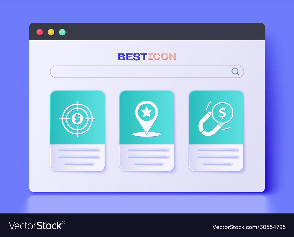 Set map pointer with star target with dollar Vector Image