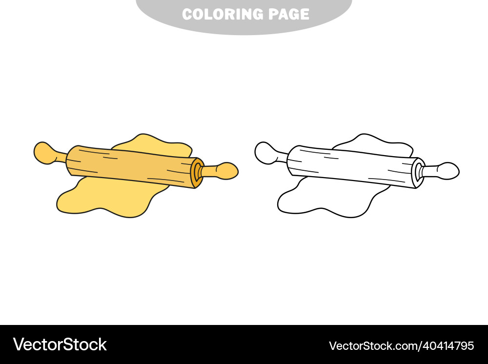Simple coloring page book for kids Royalty Free Vector Image