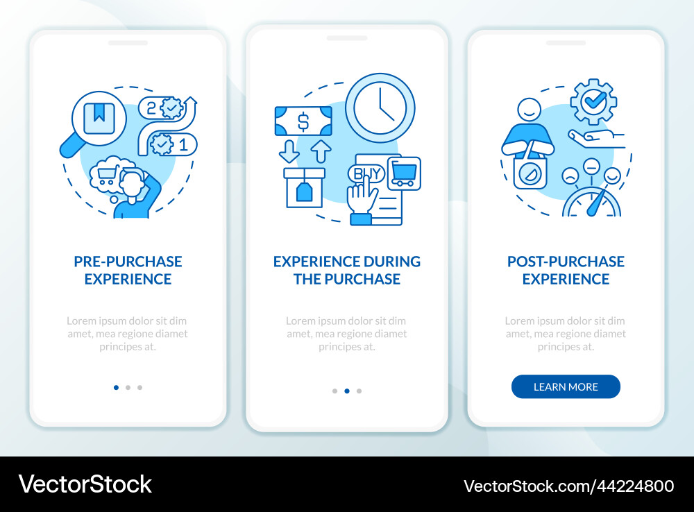 All-round sensory communication blue onboarding Vector Image