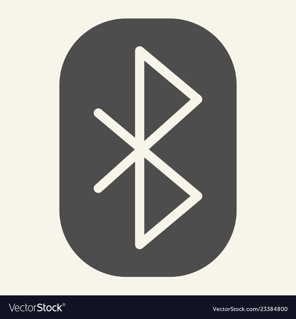 Bluetooth solid icon connection Royalty Free Vector Image