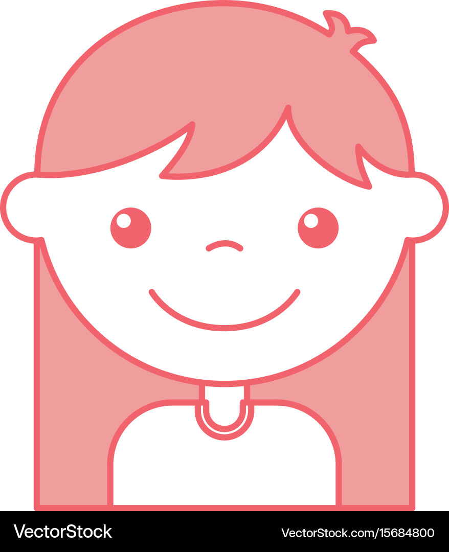 Cute girl character icon Royalty Free Vector Image