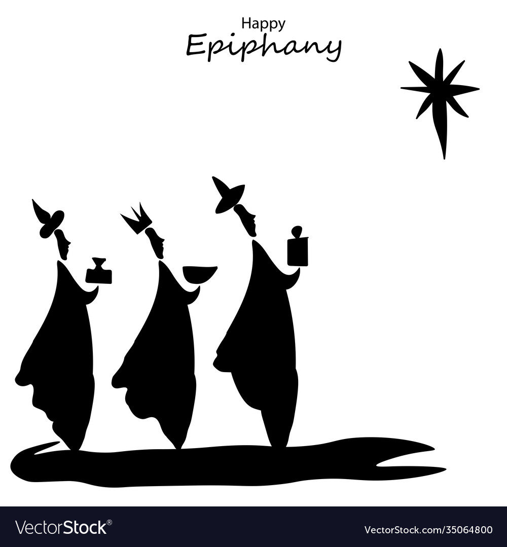 Epiphany a christian festival jesus christ soon Vector Image