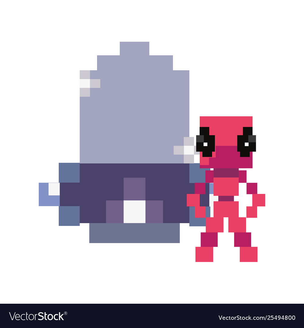 Invader video game retro Royalty Free Vector Image