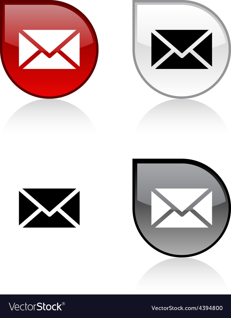 Mail button Royalty Free Vector Image - VectorStock