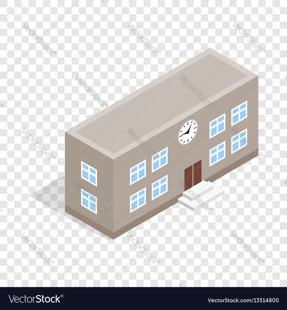 School building isometric icon Royalty Free Vector Image School building isometric icon Royalty Free Vector Image
