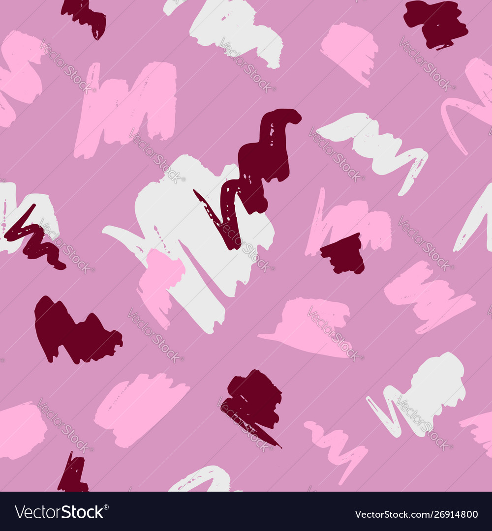 Seamless geometric pattern with abstract brush Vector Image