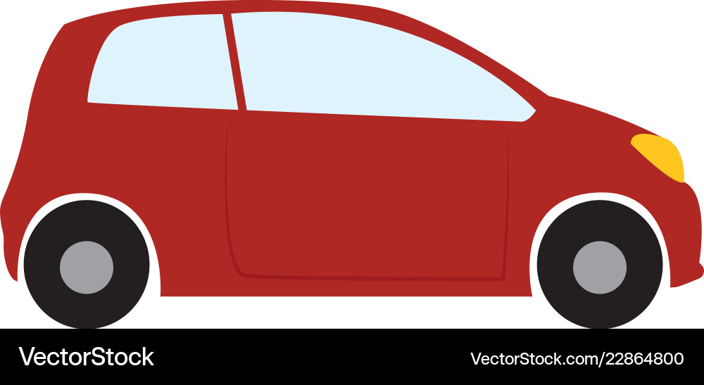 Side view a car Royalty Free Vector Image - VectorStock