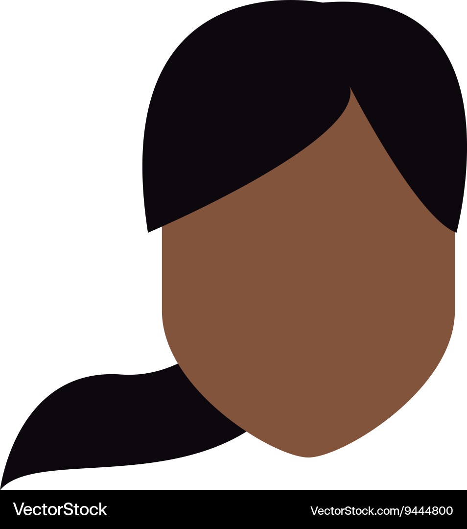 Woman with pony tail Royalty Free Vector Image