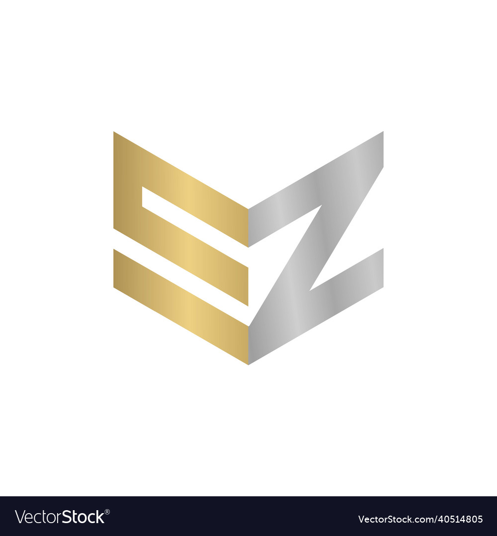 Alphabet initials logo sz zs z and s Royalty Free Vector