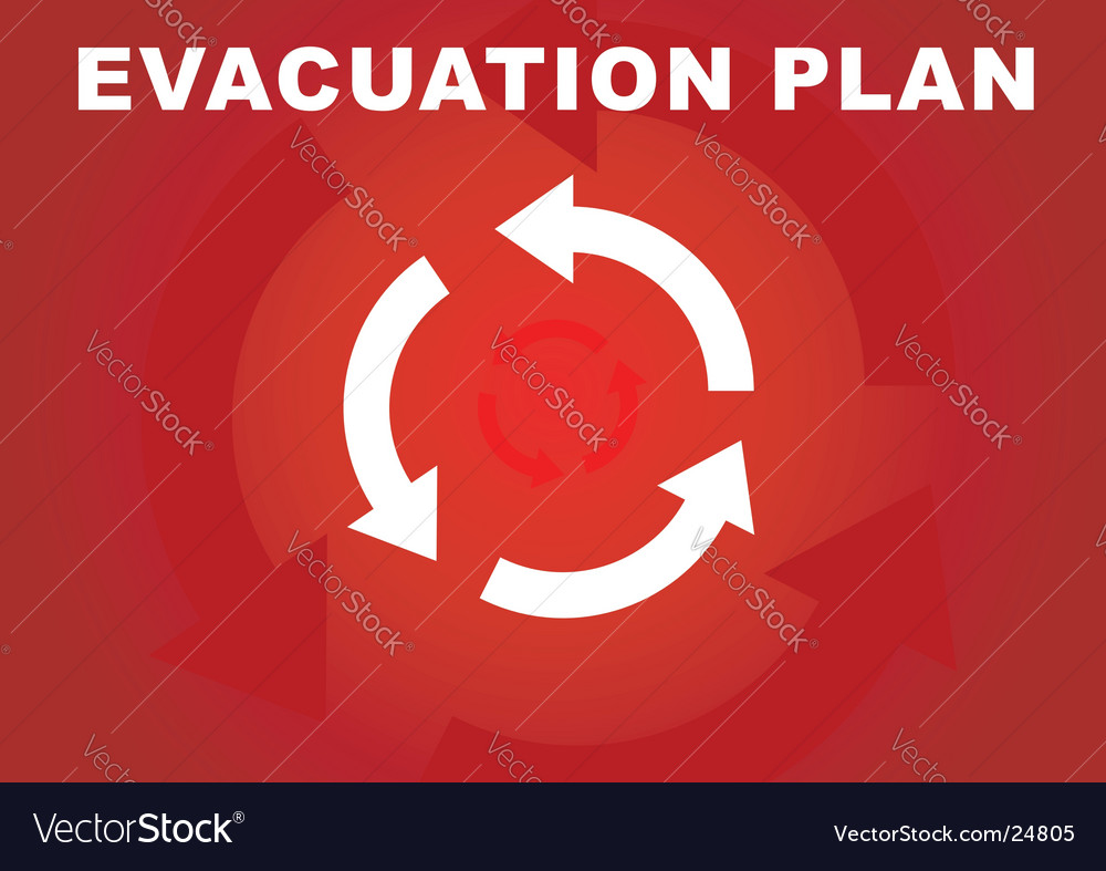 Evacuation plan Royalty Free Vector Image - VectorStock