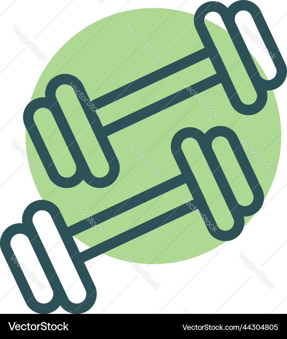 Gym dumbbells on a white background Royalty Free Vector