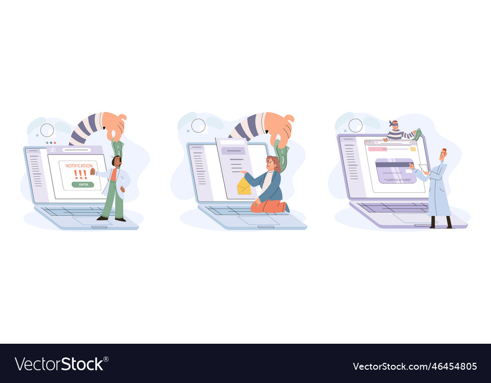 Hacker activity big set hacking computer Vector Image