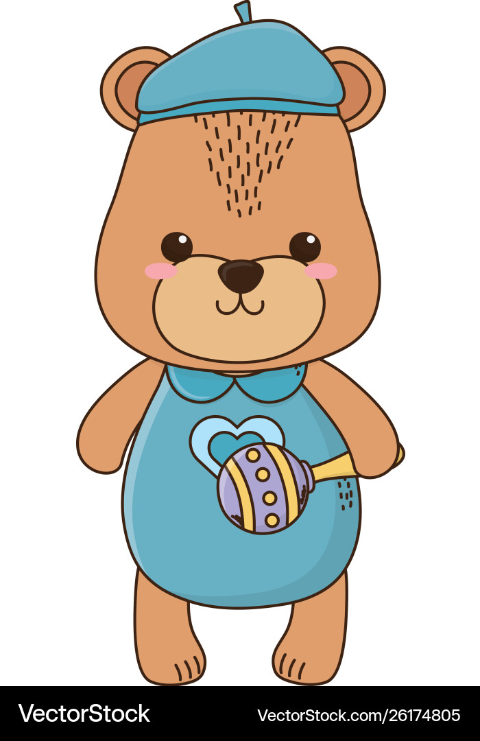 Isolated baby bear cartoon design Royalty Free Vector Image