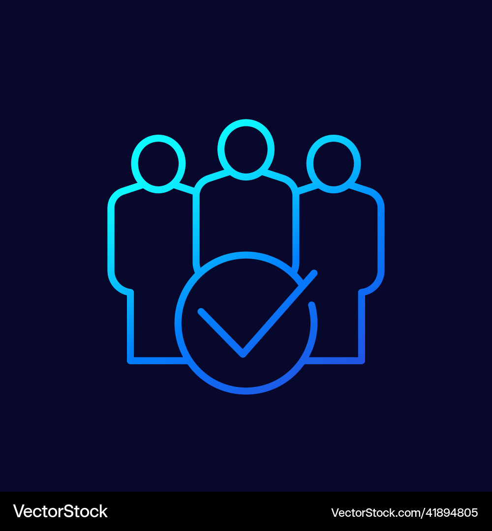 Membership join community line icon Royalty Free Vector