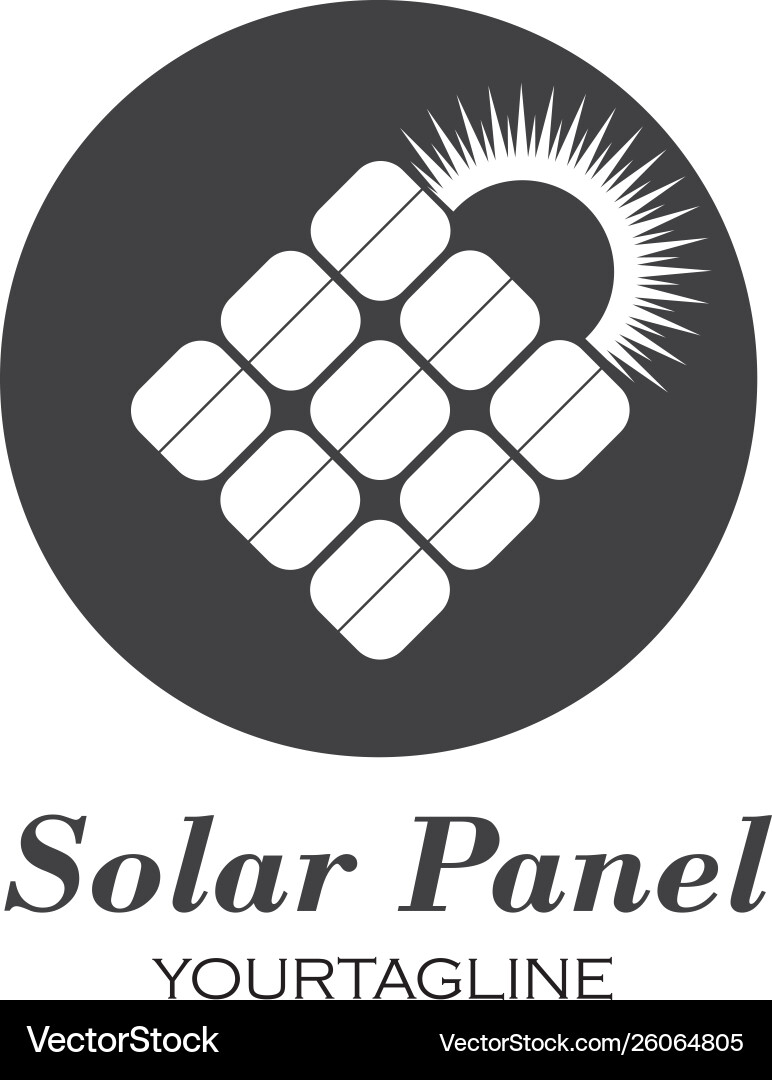 Solar panel logo icon Royalty Free Vector Image