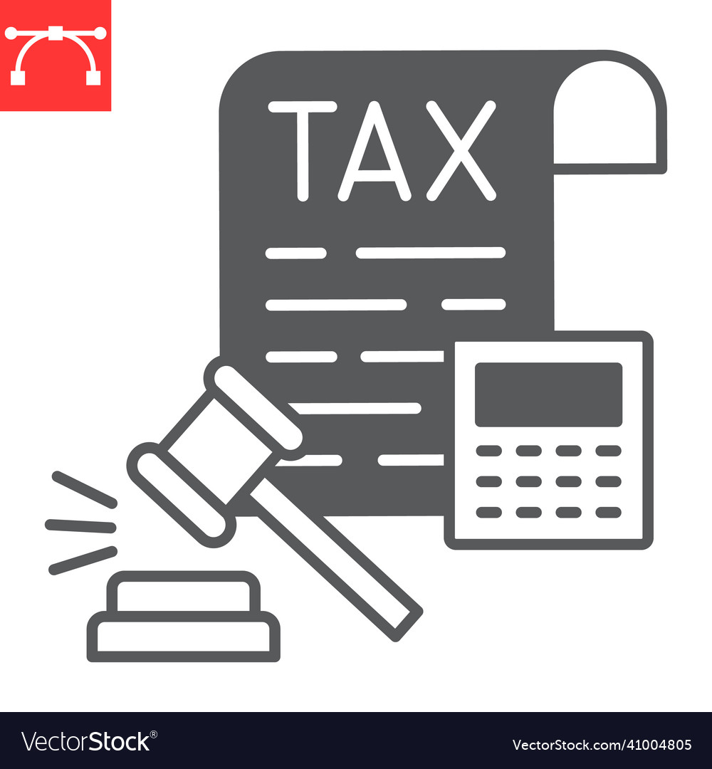 Tax law glyph icon Royalty Free Vector Image - VectorStock Tax law glyph icon Royalty Free Vector Image - VectorStock