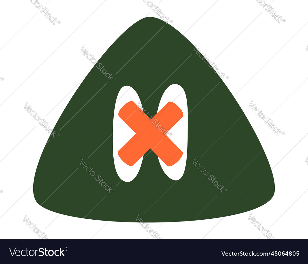 Triangular button in flat style Royalty Free Vector Image