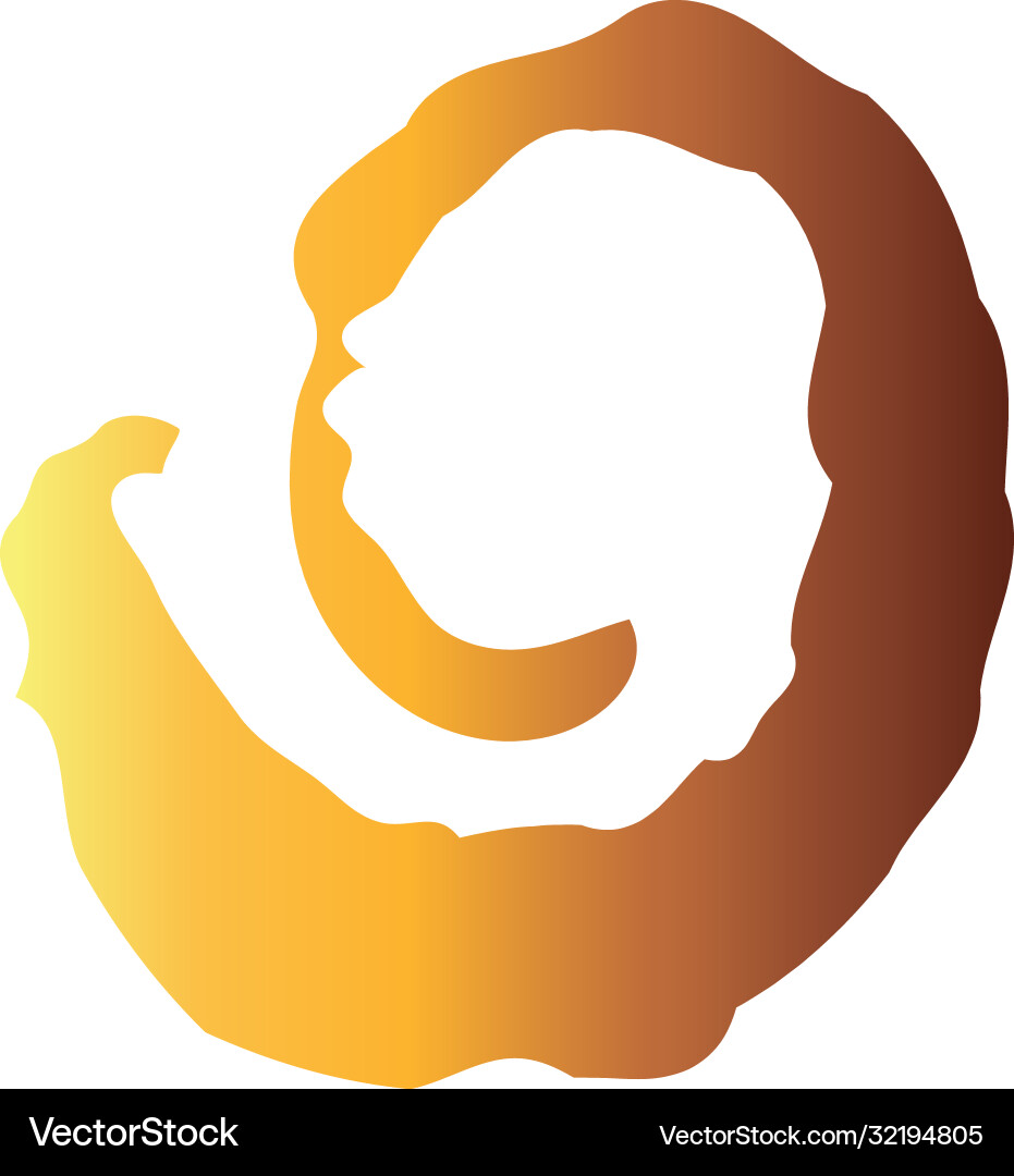 Twister circular stain creative design with brush Vector Image