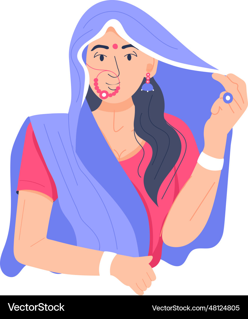 Village woman Royalty Free Vector Image - VectorStock