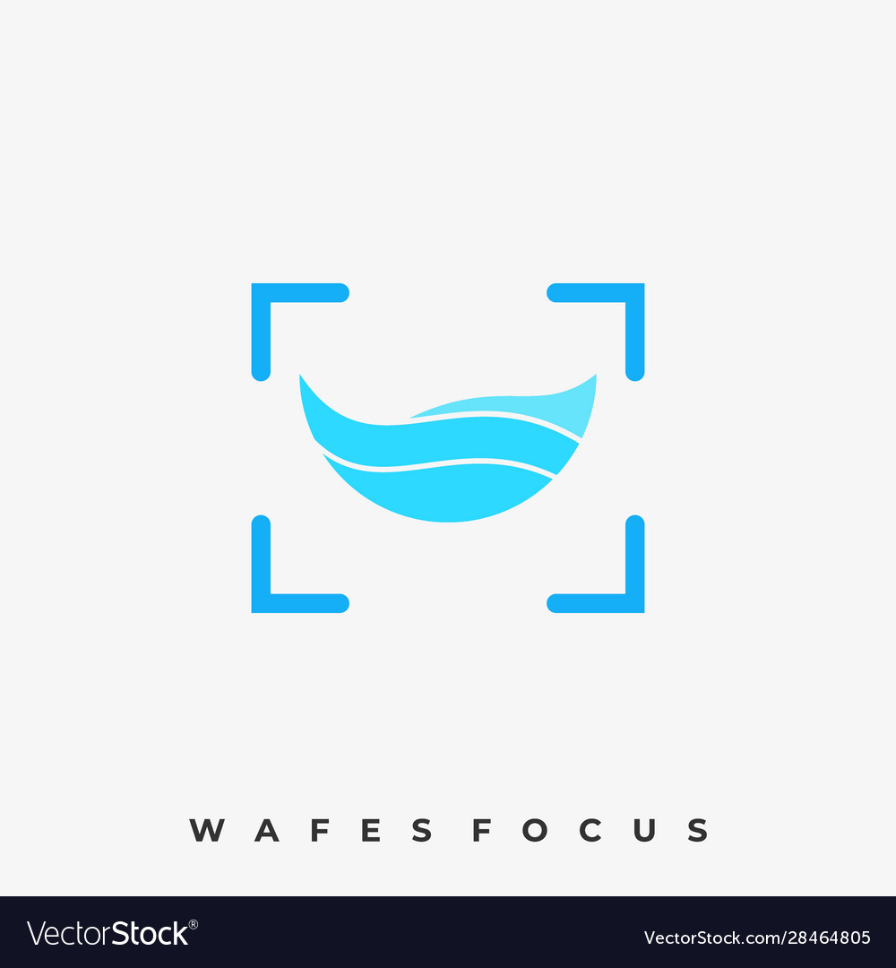 Waves focus template Royalty Free Vector Image