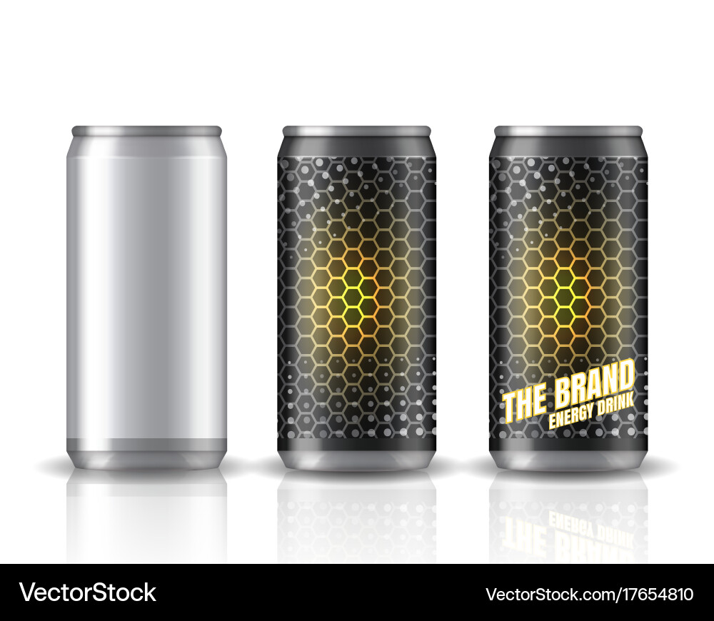 Aluminium bank mock up Royalty Free Vector Image