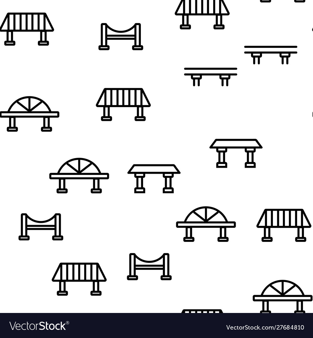 Bridge construction seamless pattern Royalty Free Vector