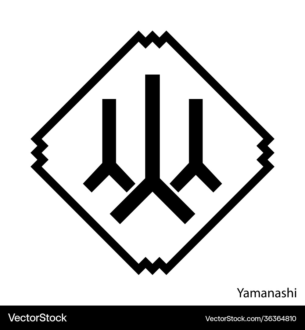 Coat arms is a japan prefecture emblem Royalty Free Vector
