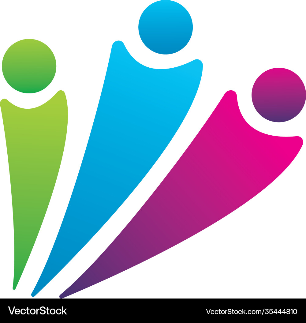 Company teamwork logo colorful design icon Vector Image