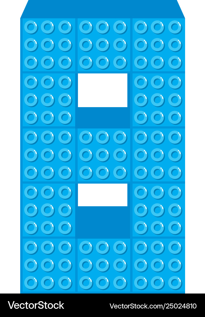 Number eight with toy pieces Royalty Free Vector Image