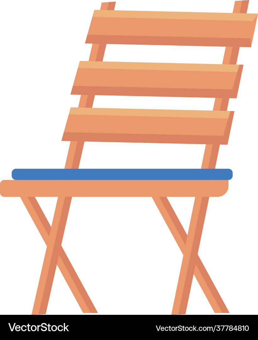 Wood chair garden Royalty Free Vector Image - VectorStock