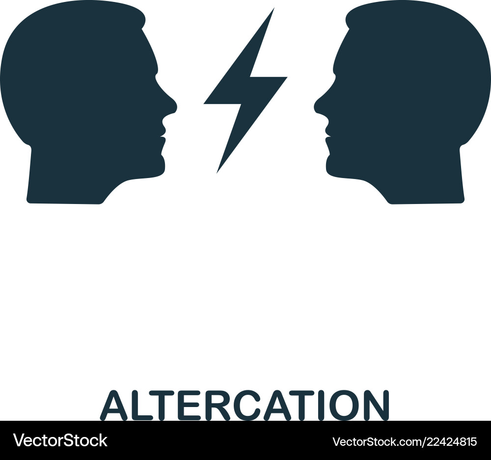 Altercation icon monochrome style design from Vector Image