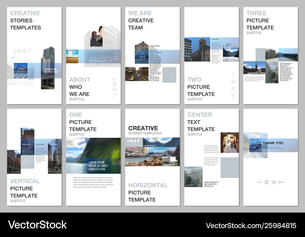 Creative social networks stories design vertical Vector Image