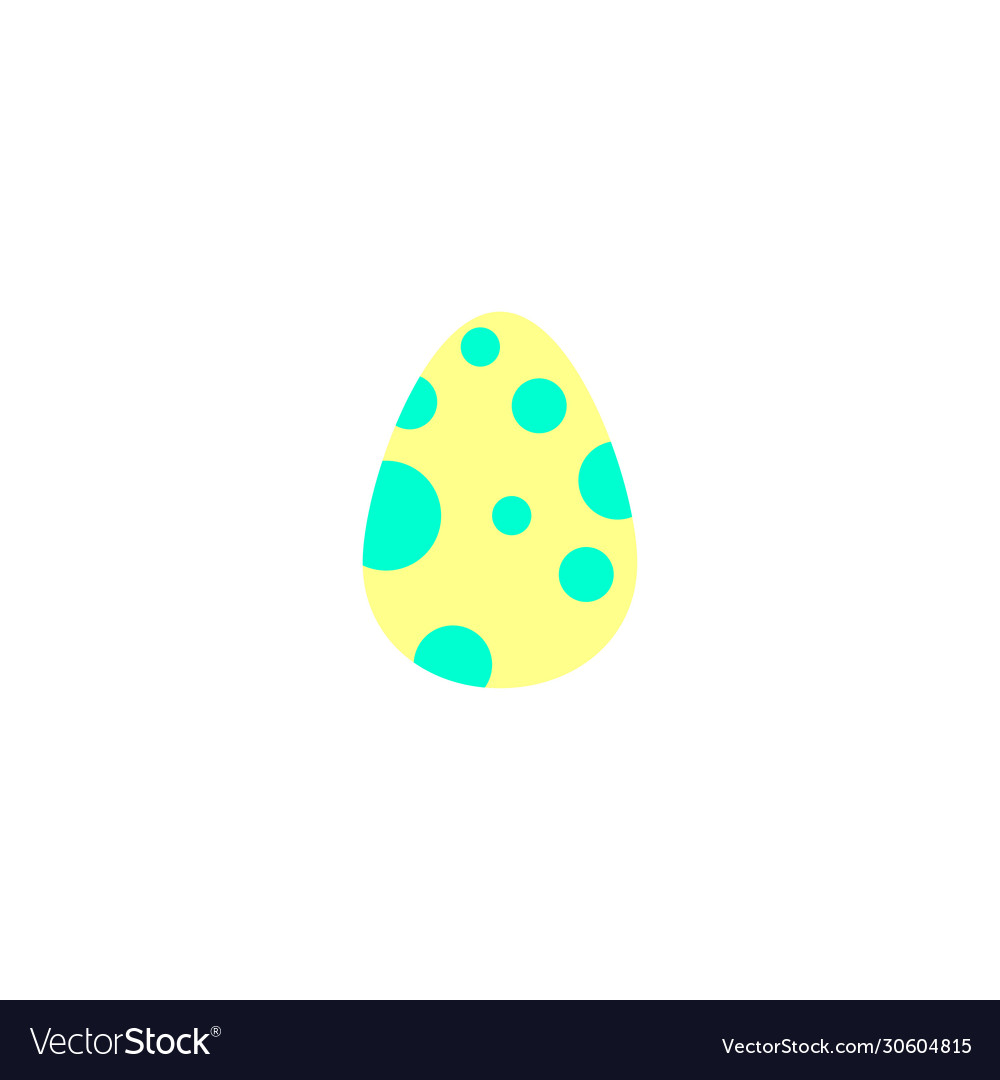 Easter egg with polka dot texture Royalty Free Vector Image
