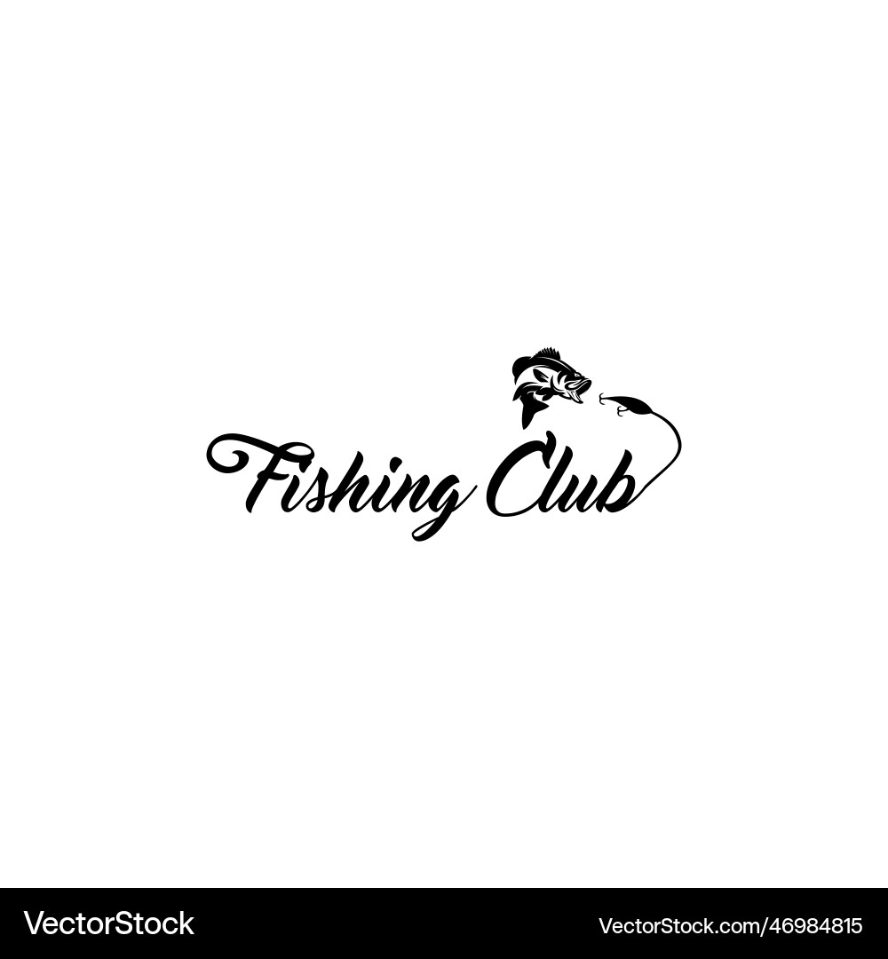 Fishing logo template sport logo Royalty Free Vector Image