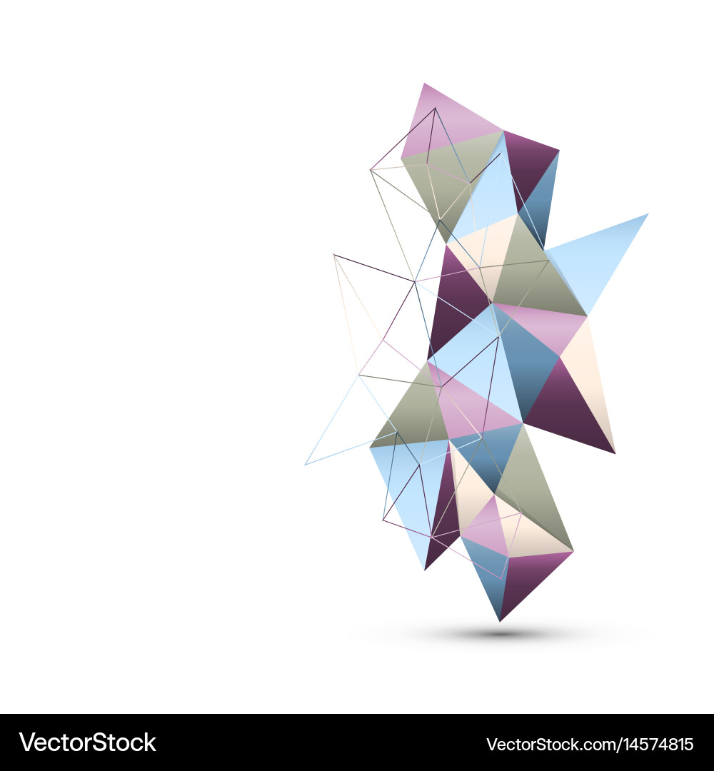 Geometric handcraft paper isolated abstract Vector Image