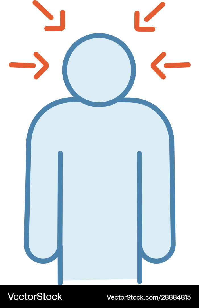 Nervous tension color icon Royalty Free Vector Image