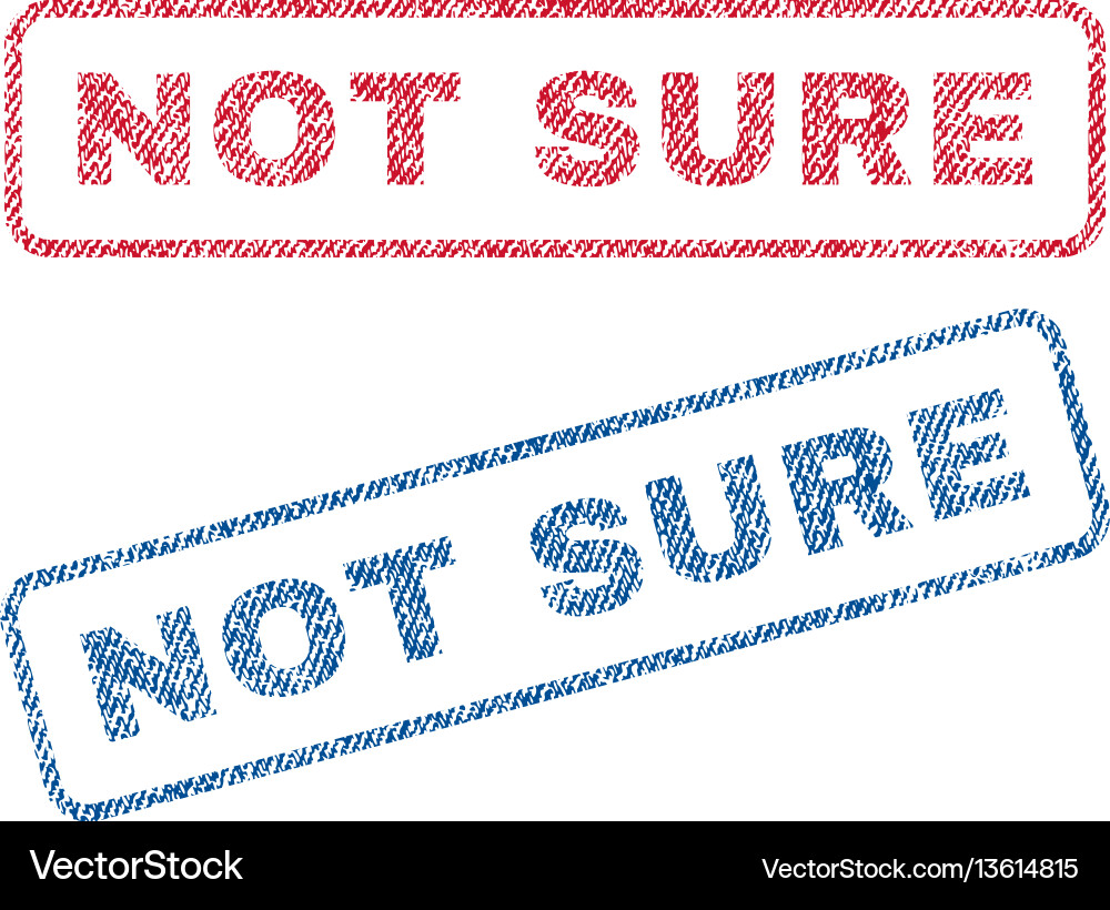 Not sure textile stamps Royalty Free Vector Image