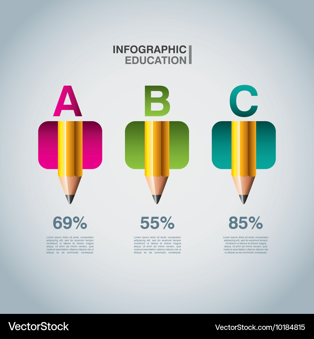 Pencil icon infographic education design Vector Image