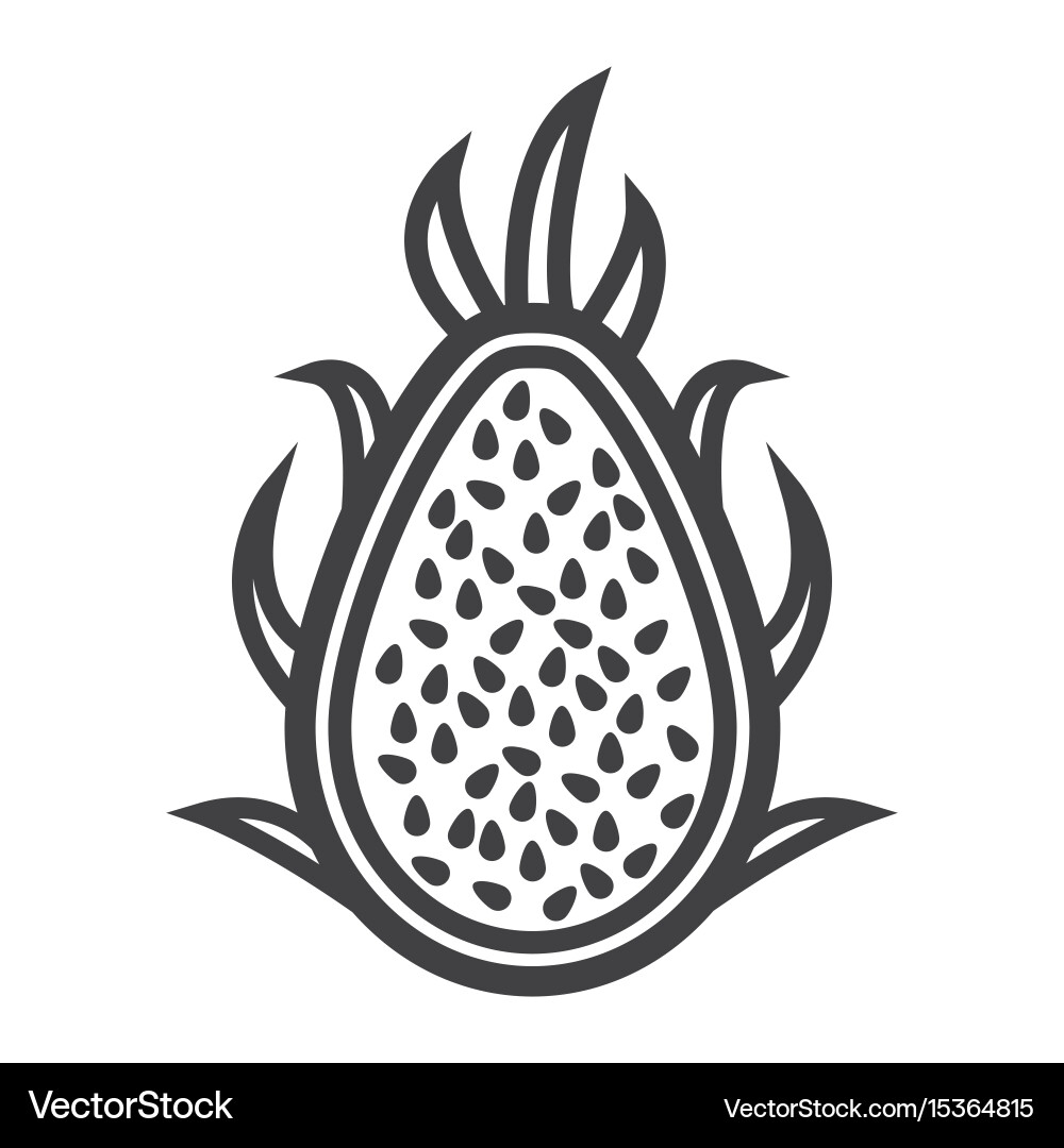 Pitaya line icon dragon fruit and tropical Vector Image