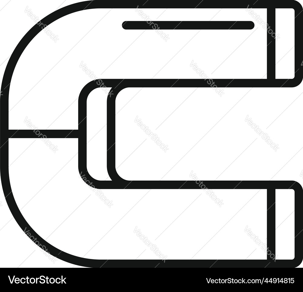 Research magnet icon outline lab scientist Vector Image
