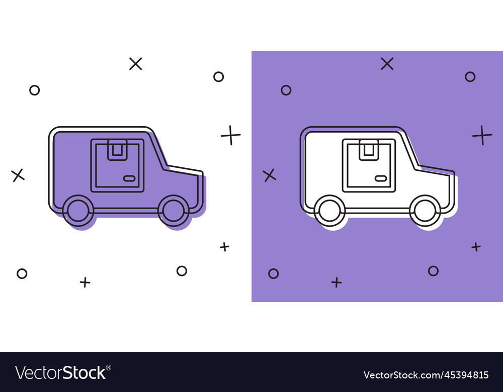 Set delivery cargo truck vehicle icon isolated on Vector Image Set delivery cargo truck vehicle icon isolated on Vector Image