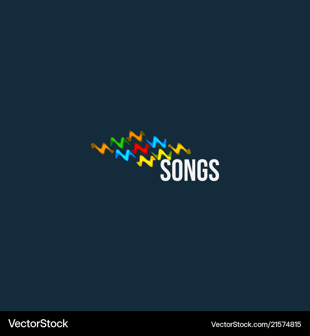 Songs abstract logo audio wave design icon Vector Image