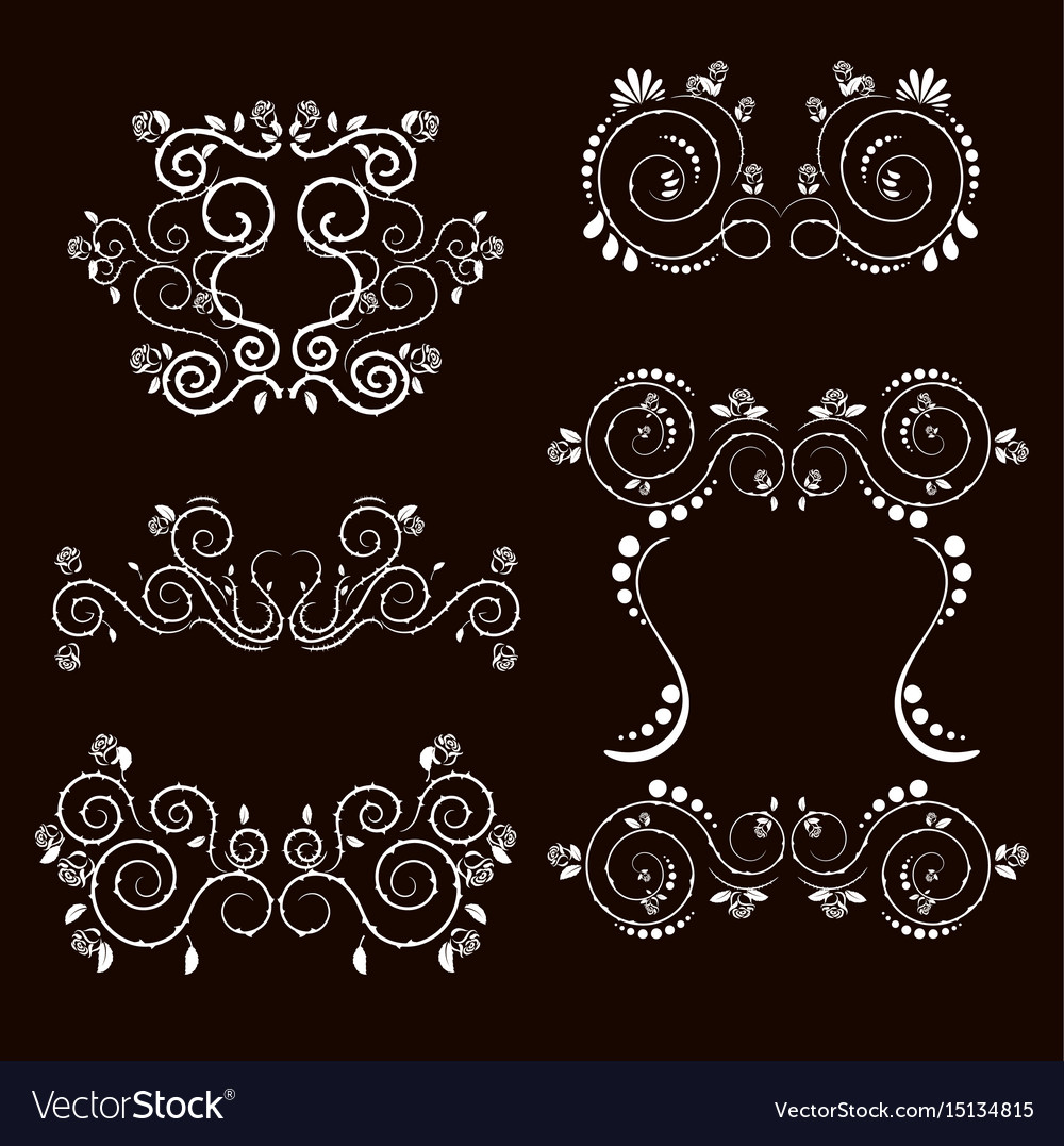 Vintage frames and scroll elements Royalty Free Vector Image