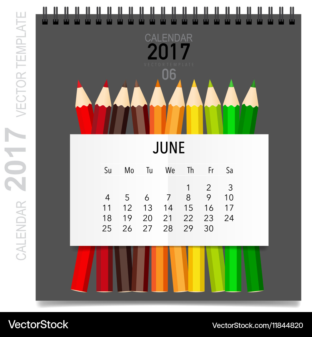 2017 calendar planner design monthly calendar Vector Image