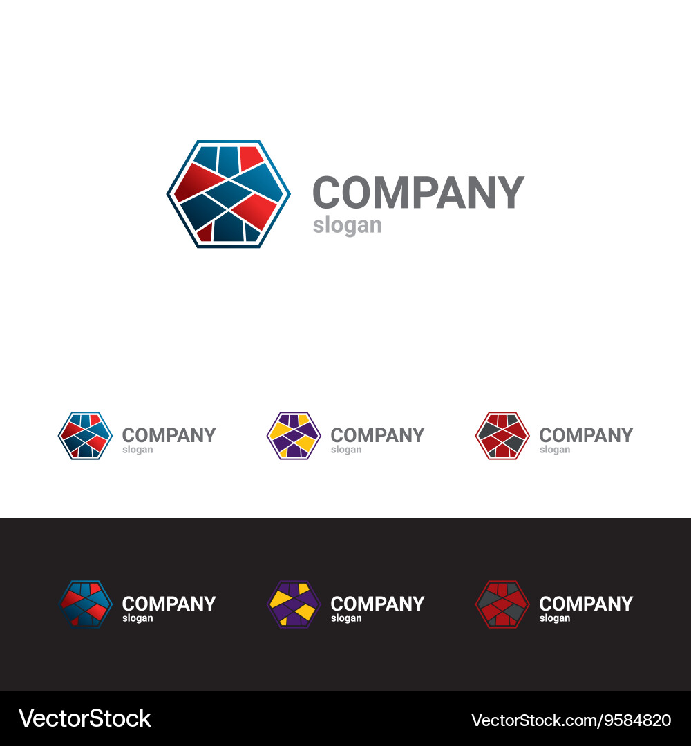 Colorful business template logo Royalty Free Vector Image