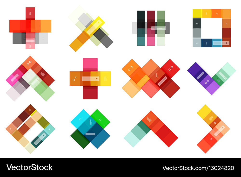 Colorful stripes infographic templates set Vector Image