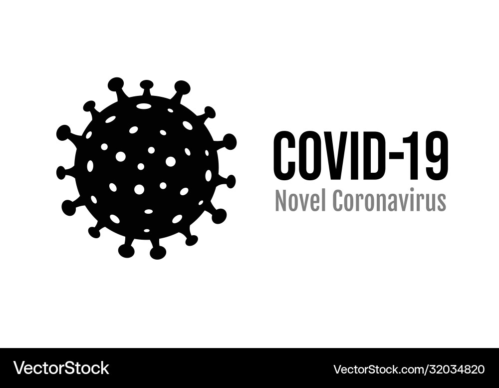 Coronavirus sign poster isolated white background Vector Image