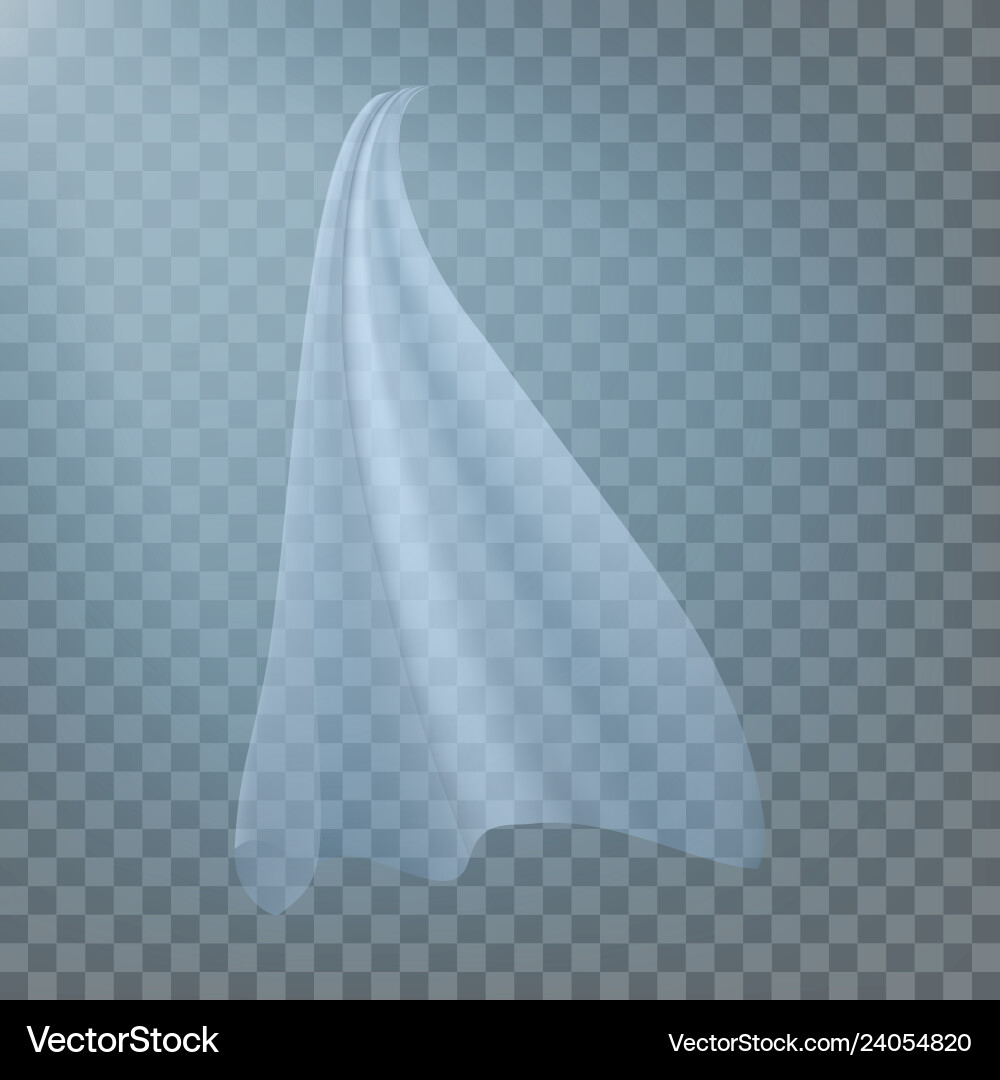 Fluttering white cloth viel silk fabric Royalty Free Vector