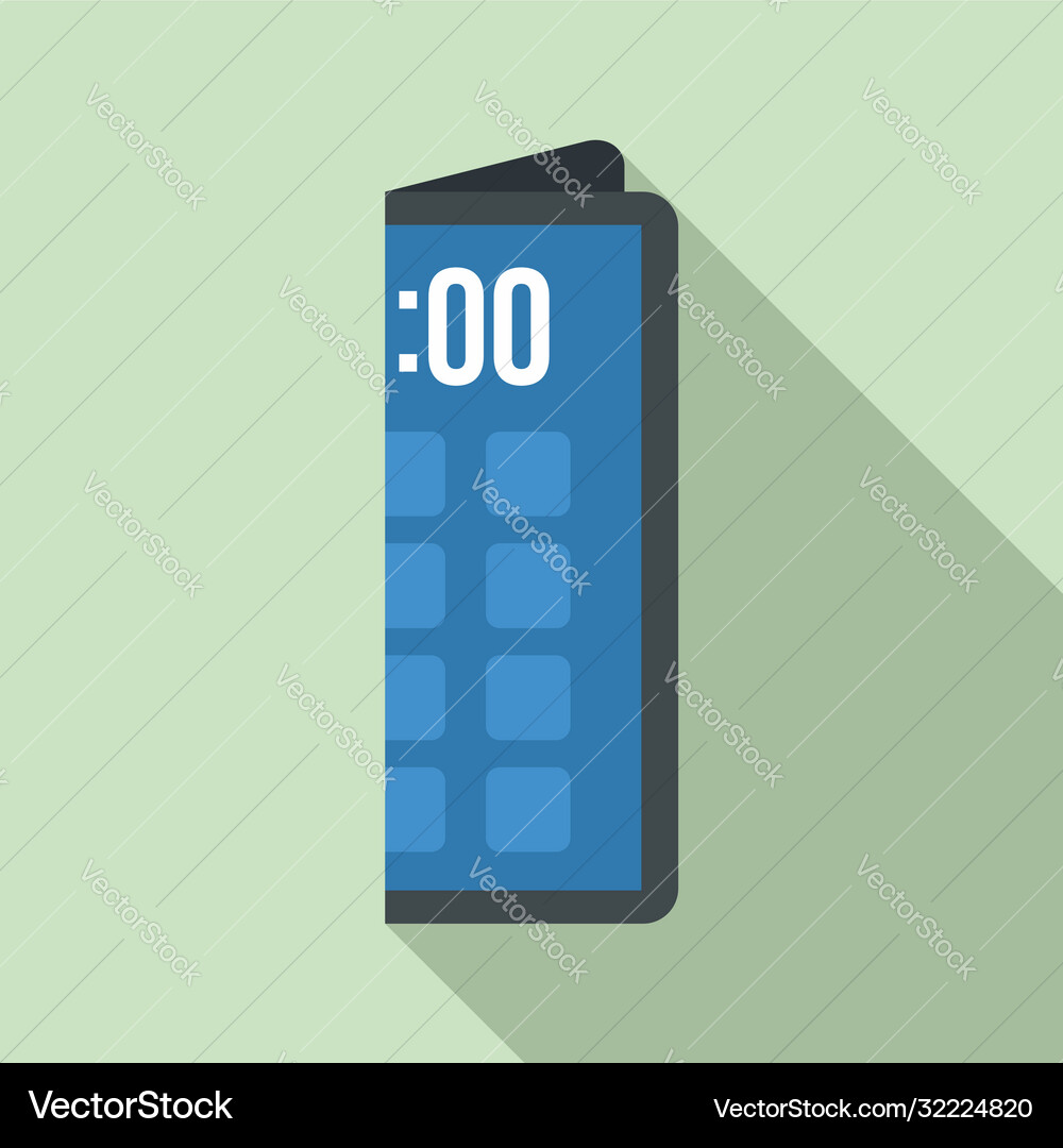 Foldable smartphone icon flat style Royalty Free Vector